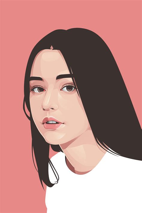 Dasha Taran Fan Art Portrait Vector Portrait Cartoon Digital Portrait
