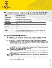 Practical Engineering Quiz Guide Rules Tips FAQs Course Hero