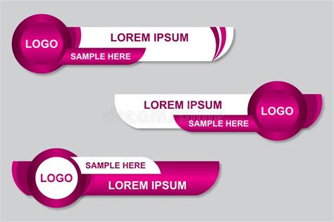 Modern Geometric Lower Third Banner Template Design Colorful Lower