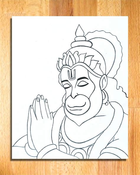Lord Hanuman Sketch Step By Step God Drawing Pencil Sketch For