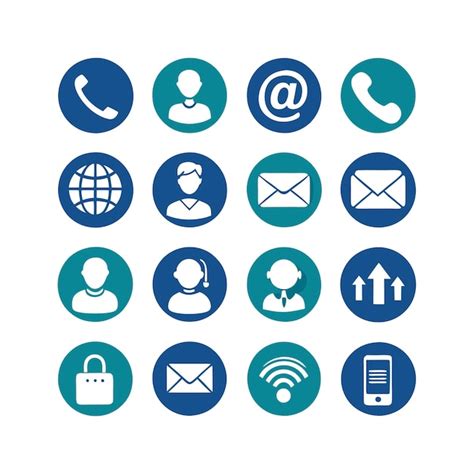 Contact Icon Set Collection Vector Illustration Premium Ai Generated