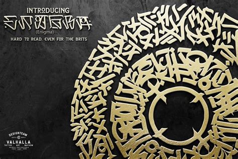 Enigma Duo Font Calligram Letters