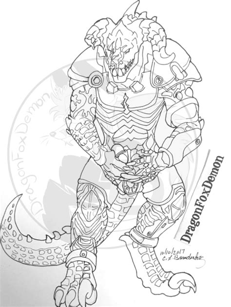 Inktober2017 Deathclaw — Weasyl