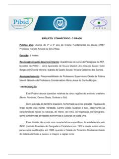 PROJETO CONHECENDO O BRASIL Fef Br Projeto Conhecendo O Brasil Fef