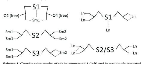 Scheme Coordination Modes Of Tda In Compound Left And In Download Scientific Diagram