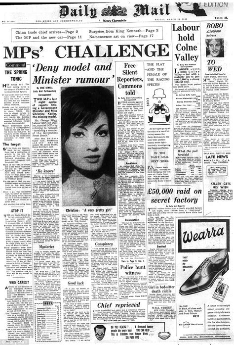 Profumo Affair Secret Papers Too Sensitive For Head Of Mi5 To Read