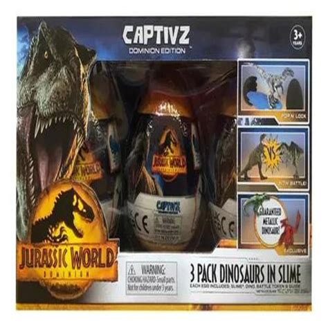 Generico Jurassic World Dominion Pack De 3 Dinosaurios En Slime
