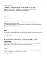 ISTQB CTFL Quiz 20210215 Docx What Is Debugging 1 Debugging Is The
