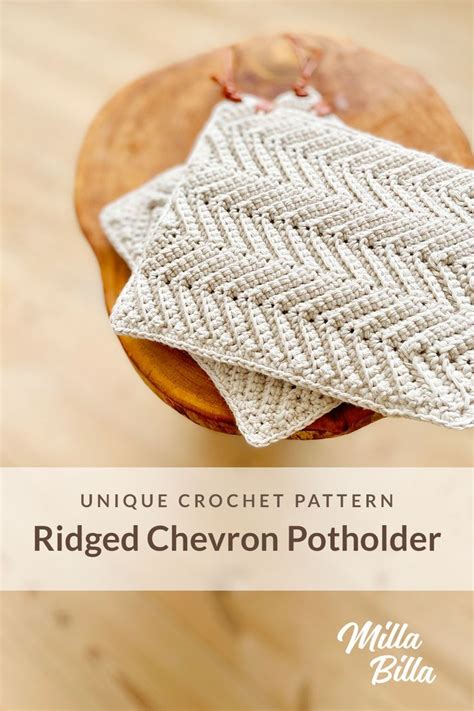 Crochet Pattern Ridged Chevron Potholders Artofit