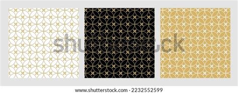 Background Pattern Seamless Geometric Circles Line Stock Vector