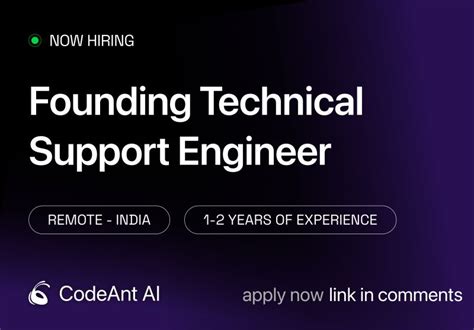 Were Hiring Our Founding Technical Support Engineer 🚀 Youll Work