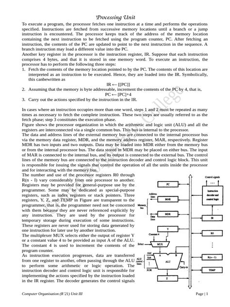 Notescounit3 Pdf Central Processing Unit Computer Science