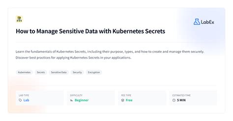 how to manage sensitive data with kubernetes secrets labex