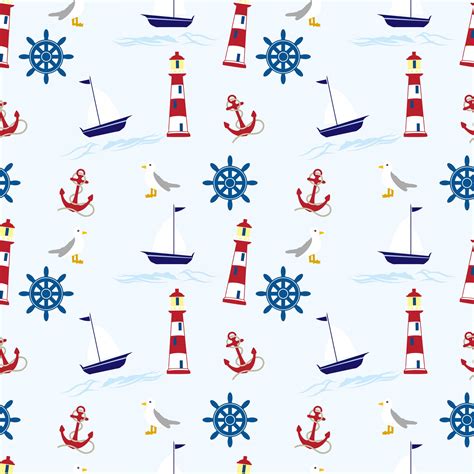 Nautical Wallpaper Pattern Seamless Free Stock Photo Public Domain