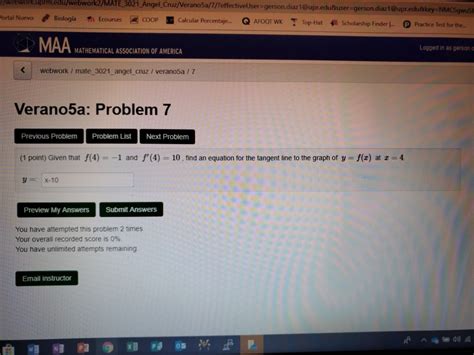 Solved Tps Webwork Uprm Edu Webwork2 MATE 3021 Angel Chegg