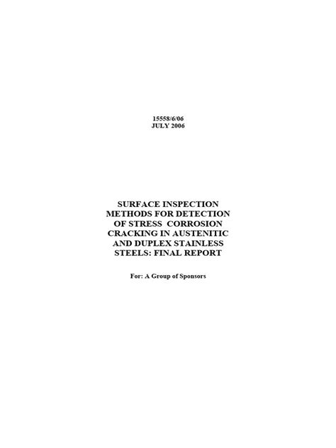 Scc Pdf Stainless Steel Nondestructive Testing