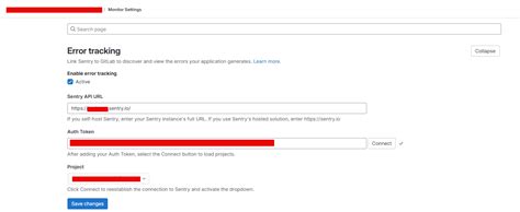 Sentry Integration No Projects Loaded After Connection With User Token How To Use GitLab