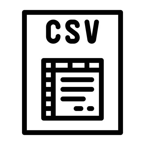 Csv File Format Document Line Icon Vector Illustration 20670970 Vector