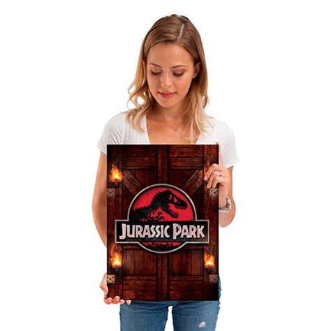 Póster De Metal Puerta Jurassic Park