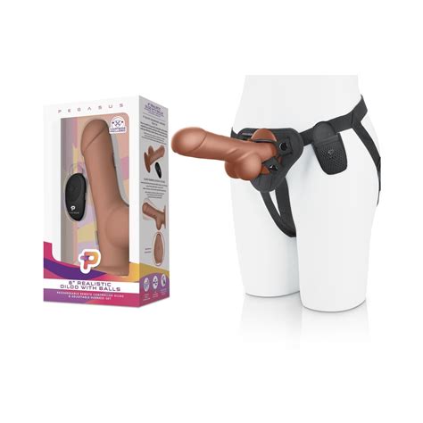 Pegasus Remote Control Realistic Silicone Dildo With Balls 8 In Shop