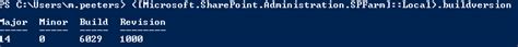 Get Sharepoint 2010 Version With Powershell
