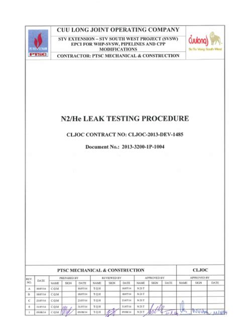 N2 He Leak Testing Procedure Pdf