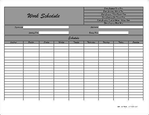 5 Weekly Schedule Templates Excel Pdf Formats