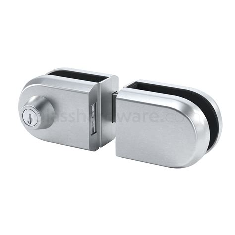 Slip On Glass To Glass Door Lock Brushed Stainless Igt Glass Hardware