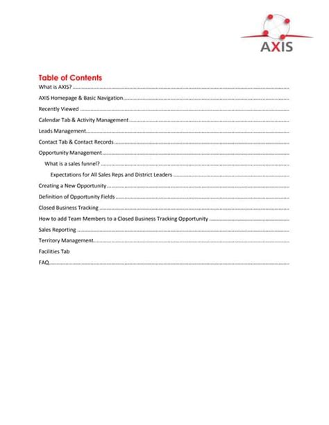 Axis User Guide Pdf