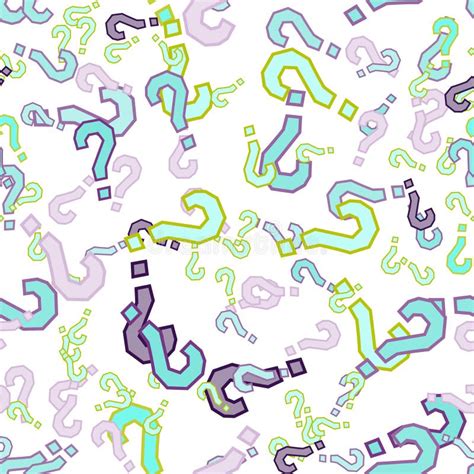 quiz seamless pattern question marks doubt faq stock vector