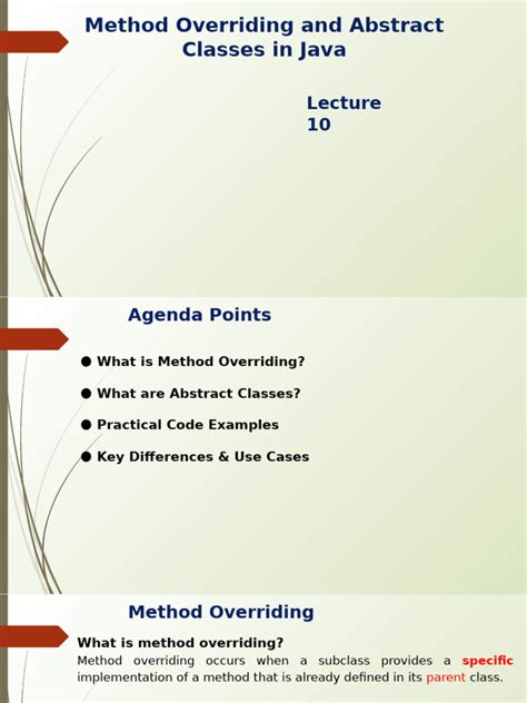 Lecture10abstract Classes Pdf Method Computer Programming Class Computer Programming