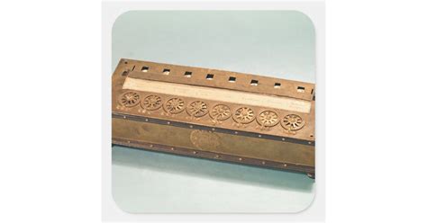 calculating machine invented by blaise pascal square sticker zazzle