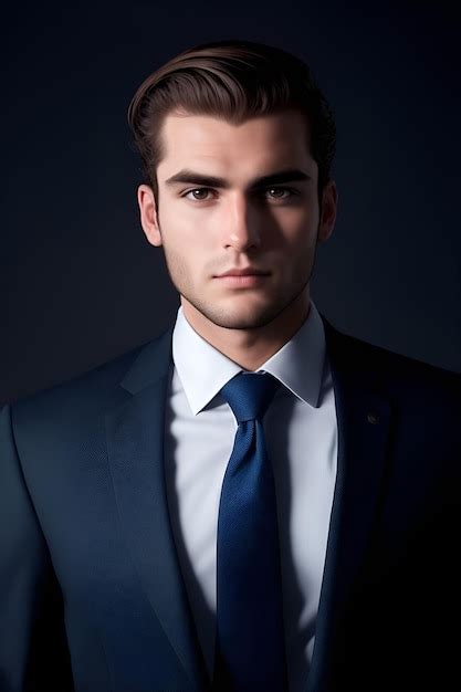 Premium Ai Image Young Businessman Looking At Camera Generative Ai