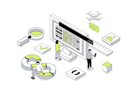 Premium Vector DevOps Isometric Concept