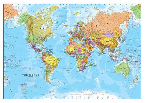 Maps International World Wall Map Map Of The World Poster X