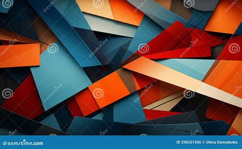 Abstract Design With Bold Angular Shapes And A Contrasting Color