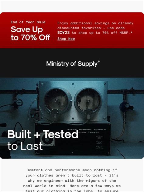 Ministry Of Supply Ours Vs Theirs Now Quantified Milled