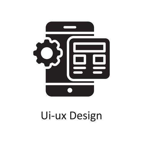 Ui Ux Design Vector Solid Icon Design Illustration Design And Development Symbol On White