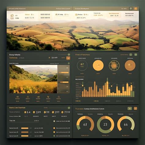 Premium Photo Web Dashboard Agriculture Crop Yield Monitoring