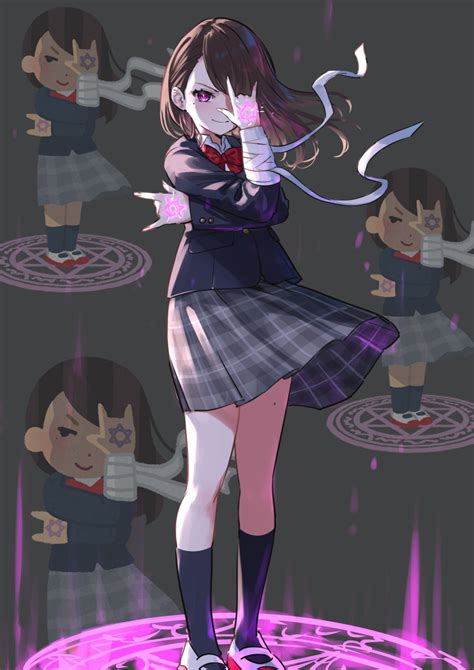 Safebooru 1girl M Absurdres Bandaged Arm Bandages Black Thighhighs