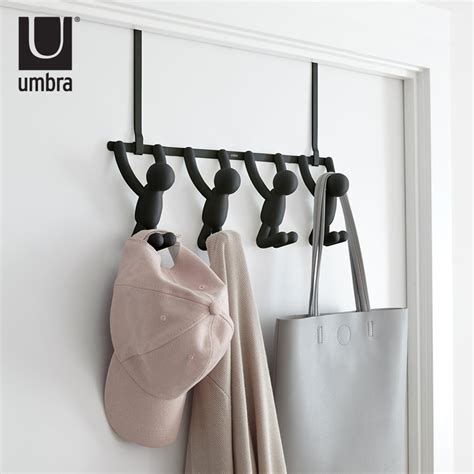umbra门后挂钩卧室创意收纳帽子排钩门上挂衣架衣帽钩免打孔挂勾 虎窝淘