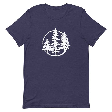 Evergreen Trees Graphic T Shirt Pine Tree Tee Etsy