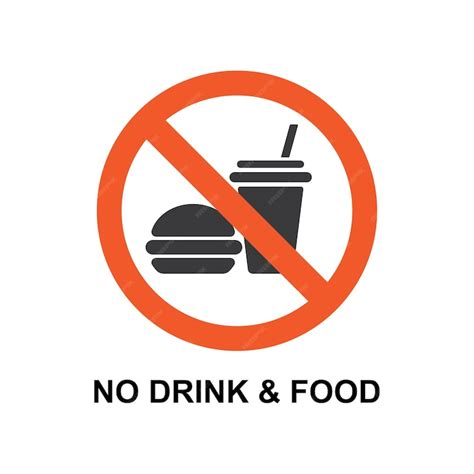 Premium Vector No Food And Drink Allowed Symbol Isolated Prohibition Sign