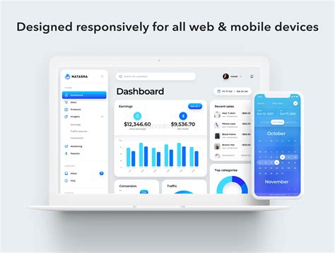 简洁后端数据统计界面网页andapp Ui设计模板natasha Dashboard Gui Kit 果觅网（gooodme）