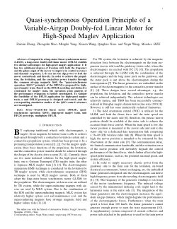 Quasi Synchronous Operation Principle Of A Variable Airgap Doubly Fed