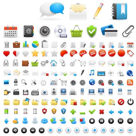 Premium Vector Web User Interface Essential Icons Set