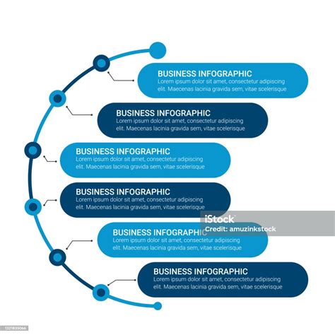 인포그래픽 디자인 벡터 및 마케팅 아이콘은 워크플로 레이아웃 다이어그램 연례 보고서 웹 디자인에 사용할 수 있습니다 비즈니스 데이터 시각화 개념에 대한 스톡 벡터 아트 및