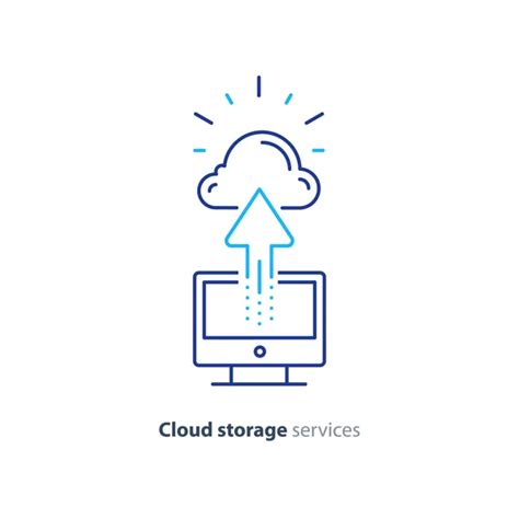 Online Cloud Storage Data Aggregation Concept Line Icon Stock Vector Image By ©stmool 182855986