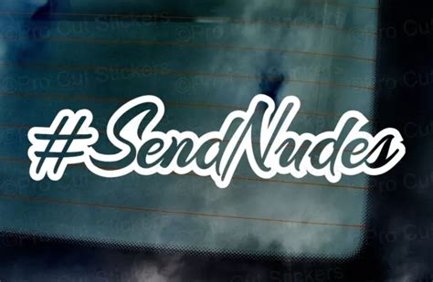 SEND NUDES LUSTIGE Neuheit Internet Meme Auto Vinyl Gestanzt Aufkleber