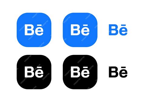 Premium Vector Behance Social Network Icons Editorial Social Network